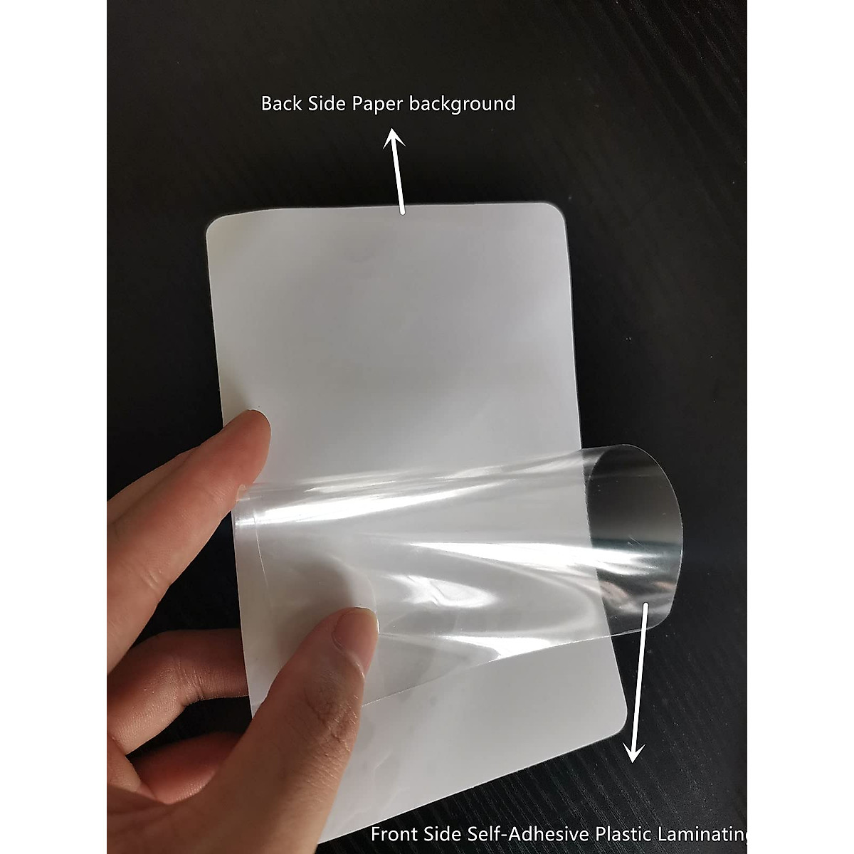 20-Pack Clear Self-Adhesive Laminating Plastic Paper, 4x6 Inches