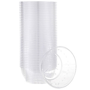 PLASTICPRO 6 oz Hard plastic Desert Bowls - Ice cream Bowls premium Quality Disposable Clear Bowl Pack of 50