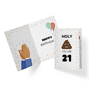 Karto Funny 21st Birthday Card - With Red Envelope