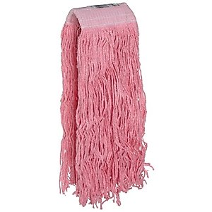 Rubbermaid Commercial FGF13700PINK Synthetic Blend Mop, 24-ounce, 5-inch White Headband, Pink
