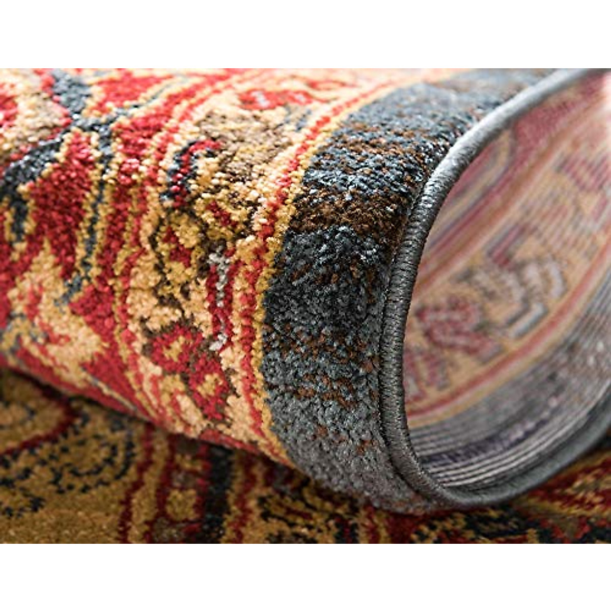 Unique Loom Sahand Collection Area Rug - Arsaces (3' 3" x 5' 3" Rectangle, Navy Blue/ Gray)