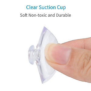 Pawfly 10 Pack Suction Cups 1.2 Inch, PVC Plastic Sucker Without Hooks for Home Kitchen Bathroom Organization Christmas Decoration Window