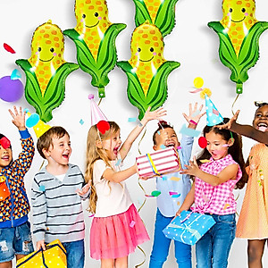Shappy 20 Pcs Corn Balloons Fruit Themed Balloons 28 Inch Corn Decorations Balloons Corn Foil Balloon for Birthday Baby Shower Wedding Fall Vegetable Fruit Party Decorations Supplies