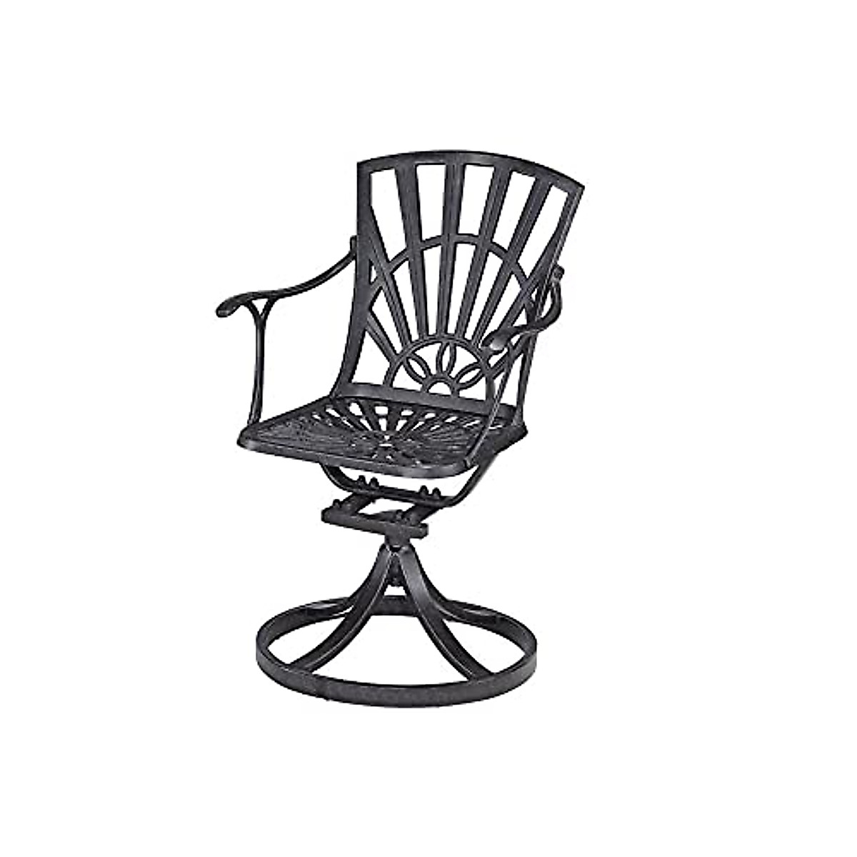 homestyles 6660-53 Outdoor Swivel Rocking Chair, Charcoal