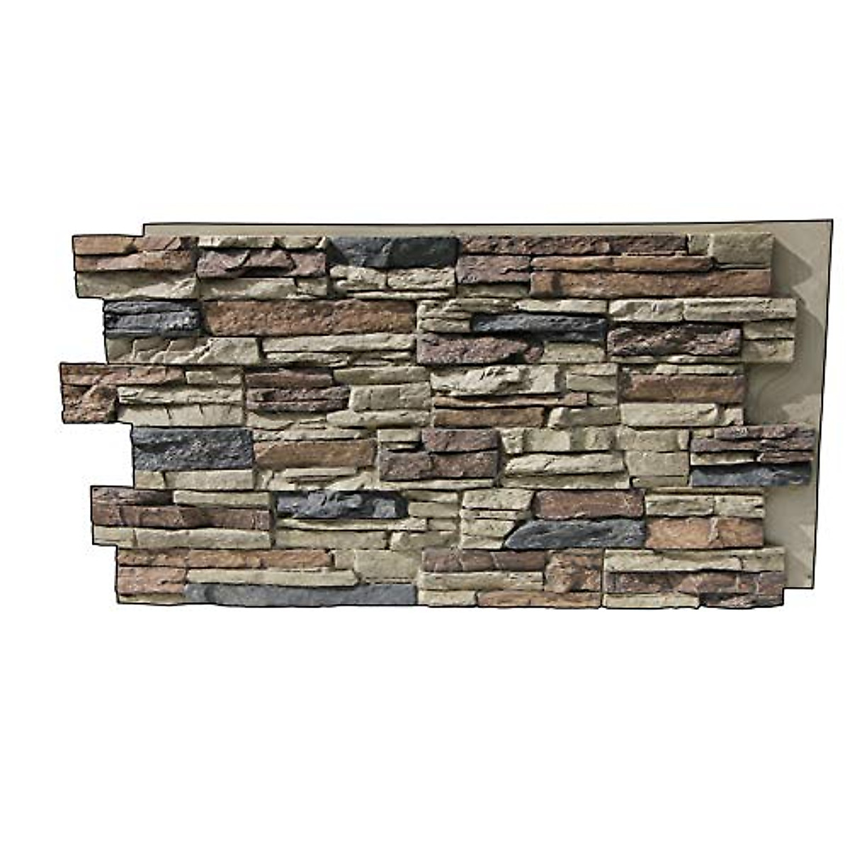 Tritan BP - Lightning Ridge 48 in. x 24 in. Class A Fire Rated Faux Stone Siding Panel Finished Nature Spirit
