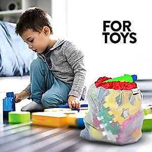 Mesh Laundry Bag for Delicates- 3 Pack 12”x10” Mesh Bag - Reusable Produce Bags - Small Nylon Mesh Laundry Bag for Vegetables, Garments, Grocery - Wash Organizer Bag for Washing Machine