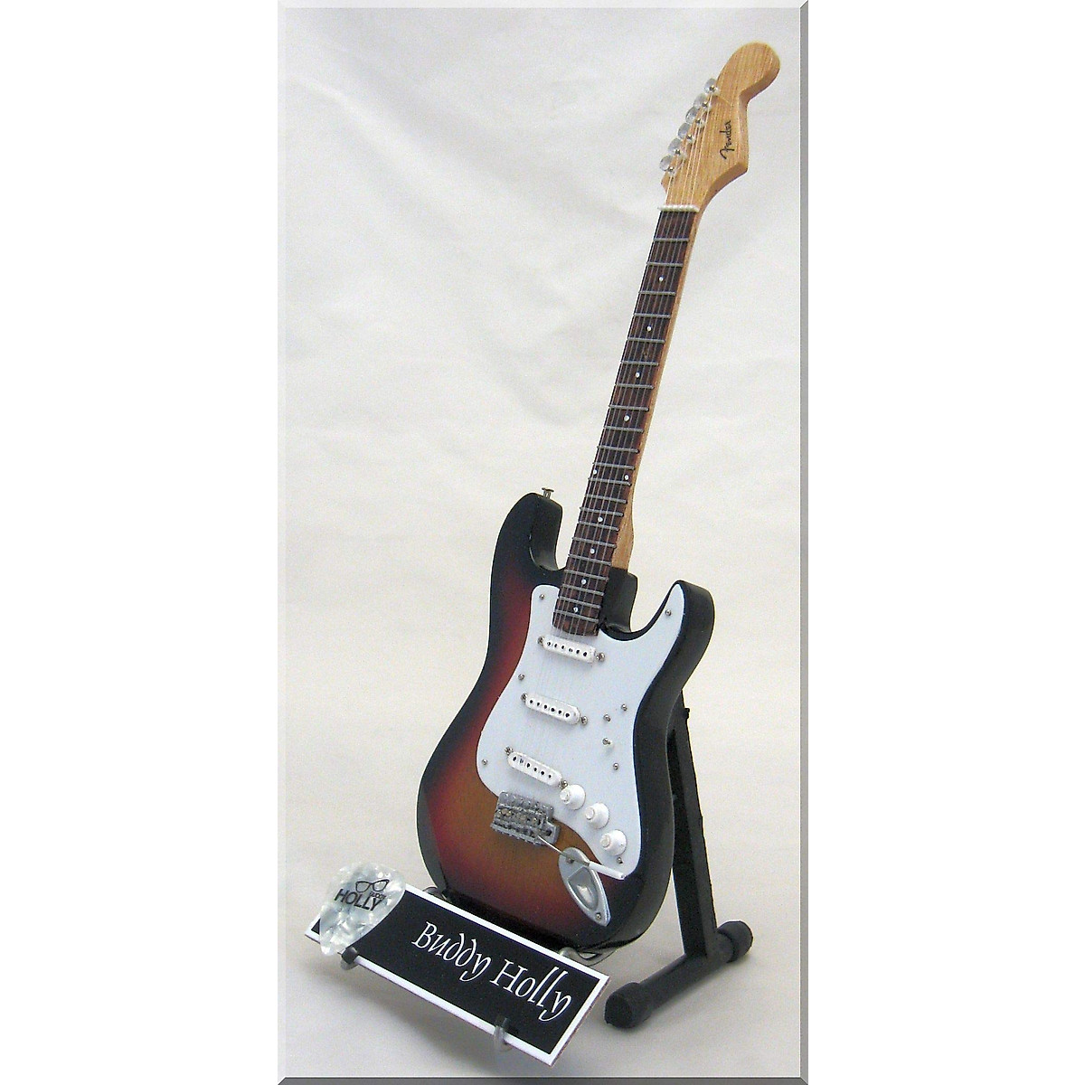 BUDDY HOLLY Miniature Guitar with Guitar Pick