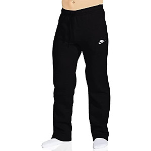 Nike Men's Sportswear Open Hem Club Pants, Black/White, X-Large