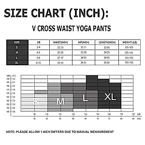 MOOSLOVER Women Crossover V Waist Butt Lifting Leggings High Waisted Yoga Pants(XL,Black-722)