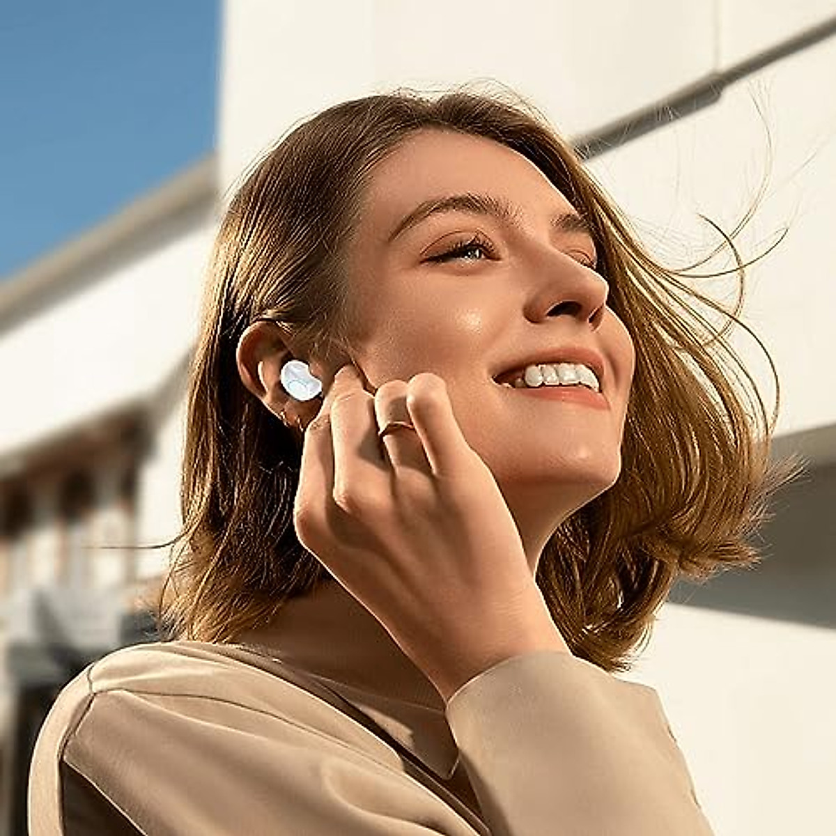 Yrmaups Bluetooth Headphones Wireless Earbuds, with 95Hr Running-Time Sports Ear Buds with 850mAh Digital Display Charging Case, IPX4 Water Proof, with Micro Cordless Earphone