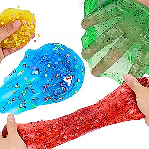 8 Pack Clear Slime Kit Crystal Clear Slime Set for Kids Clear Slime Party Favors Watermelon Clear Slime Kit for Girls 10-12 Soft Jelly Clear Slime Pack for Girls Boys