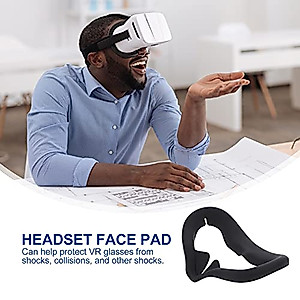 1pc Vr Eye Pads Vr Face Cover Silicone Headset Face Headset Face Cover Headset Face Pad Silicone Mask Silicone Face Mask Vr Face Mask Comfortable Face Cushion