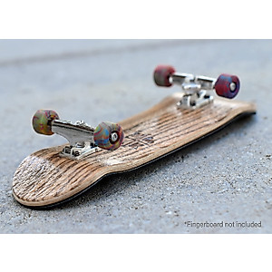 Teak Tuning Apex 61D Urethane Fingerboard Wheels - New Street Shape, 7.7mm Diameter - Ultra Spin Bearings - Made in The USA - Tie Dye Swirl Colorway