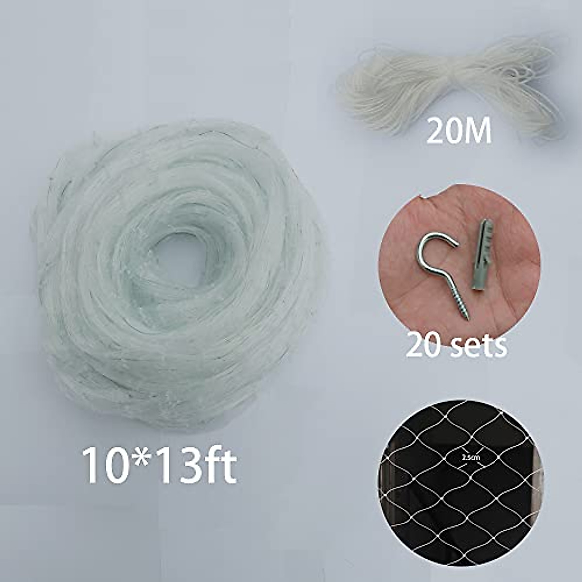 YOKMO Cat Balcony Net Cat Anti-Fall Fence Net Dog Fence Nets Transparent Nylon Pet Mesh Fence Anti-Fall Netting for Balcony Window Stairs Netting for Balcony Window Stairs（1033ft