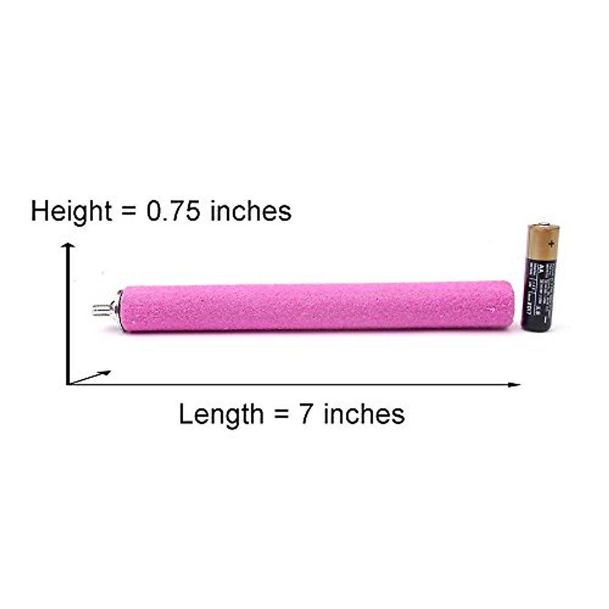 Alfie Pet - Fifer Sand Covered Perch 5-Piece Set for Birds - Color: Pink, Size: Large