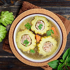 Boao Wooden Thick Cork Drink Coasters, for Home Bar Kitchen Restaurant Cafe Wedding Supplies (0.3 Inch Thick x 8 Inch Diameter, 3 Pieces)