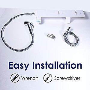 Bidet-N-Spray 2-in-1 Combo Non-Electric Bidet and Hand-held Sprayer Toilet Attachment - Easy to Install - Adjustable Water Pressure - Hygienic Bathroom Essential