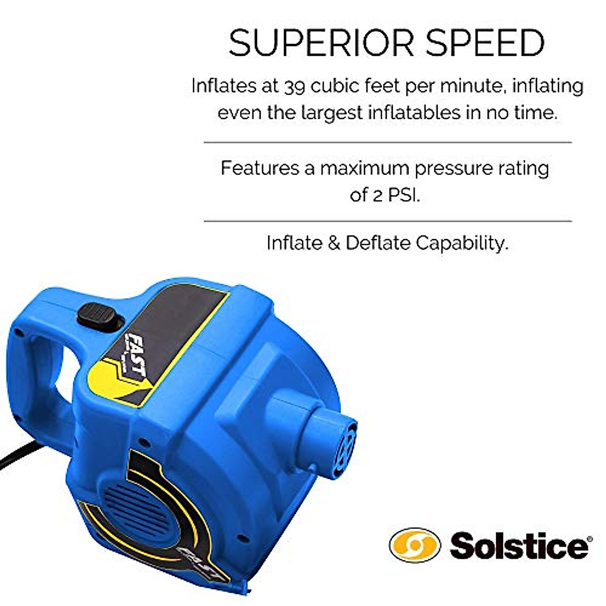 Swimline Turbo Electric Inflatables High Volume Pump, Multi, one Size