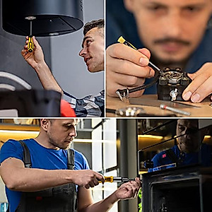 AZUNO 101PCS Magnetic Screwdriver Set with Plastic Racking, Best Screwdriver Set Drive Magnetic Bit and Precision screwdriver Cool Tools for Men Tools (101-Piece)