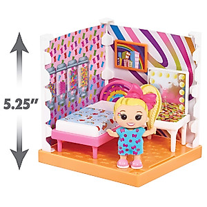 JoJo Siwa JoJo's World Bedroom Mini Playset, Mini JoJo Collectible Figure, 12-pieces, Kids Toys for Ages 6 Up by Just Play
