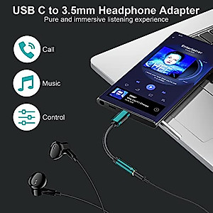 USB Type C to 3.5mm Female Headphone Jack Adapter, TITACUTE USBC Audio Dongle Wired Earphone Aux Cable Cord for iPad Pro Air Mini Samsung S22 S21 S20 FE Galaxy Z Flip 3 Note 20 Google Pixel 6 Android