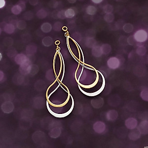 Ross-Simons Sterling Silver and 14kt Yellow Gold Earring Jackets