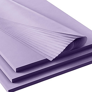 Lavender Tissue Paper for Gift Bags 120 Count of Acid Free Tissue Paper for Gift Tissue Paper for Crafts 15 Inch X 20 Inch Valentines Day Tissue Paper Lavender Colored Tissue Paper by Crown Display