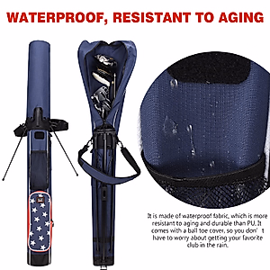 Craftsman Golf Lightweight Carry Sunday Bag with Stand Multicolor Perfect for Driving Range,Par 3 Course (US Stars)