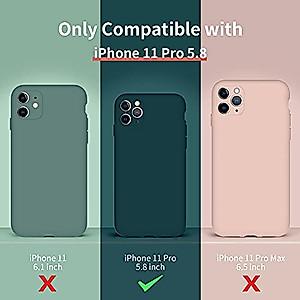 Cordking iPhone 11 Pro Case, Silicone Ultra Slim Shockproof Phone Case with Soft Anti-Scratch Microfiber Lining, [Enhanced Camera Protection], 5.8 inch, Light Brown