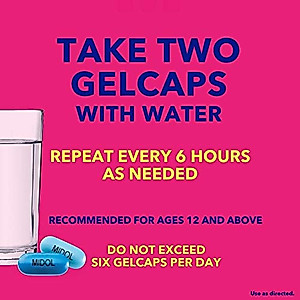 Midol Complete Menstrual Pain Relief Gelcaps with Acetaminophen for Menstrual Symptom Relief - 24 Count (Packaging May Vary)