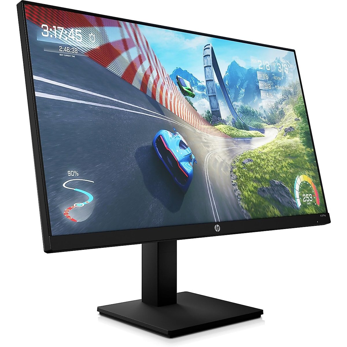 HP X27q 27 Inch QHD Gaming Computer Monitor 165Hz IPS 1ms VESA Mountable AMD Freesync Height Adjust Stand Pivot Rotation for PS4 PS5 Gamer Console Desktop Laptop Flat Display, Black (Renewed)