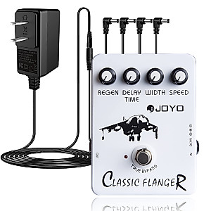 JOYO JF-07 Classic Flanger Pedal Bundle with DC 9V Pedal Power Supply (800mA -1A) AC Adapter