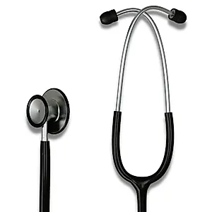 HCS Stethoscope - Classic Lightweight Design - 360° Dual Head Chest Piece - Economical, Student, Home Use, Nursing Student - Doctor, Vet Tech and Nursing School Essentials, Black Stethoscope
