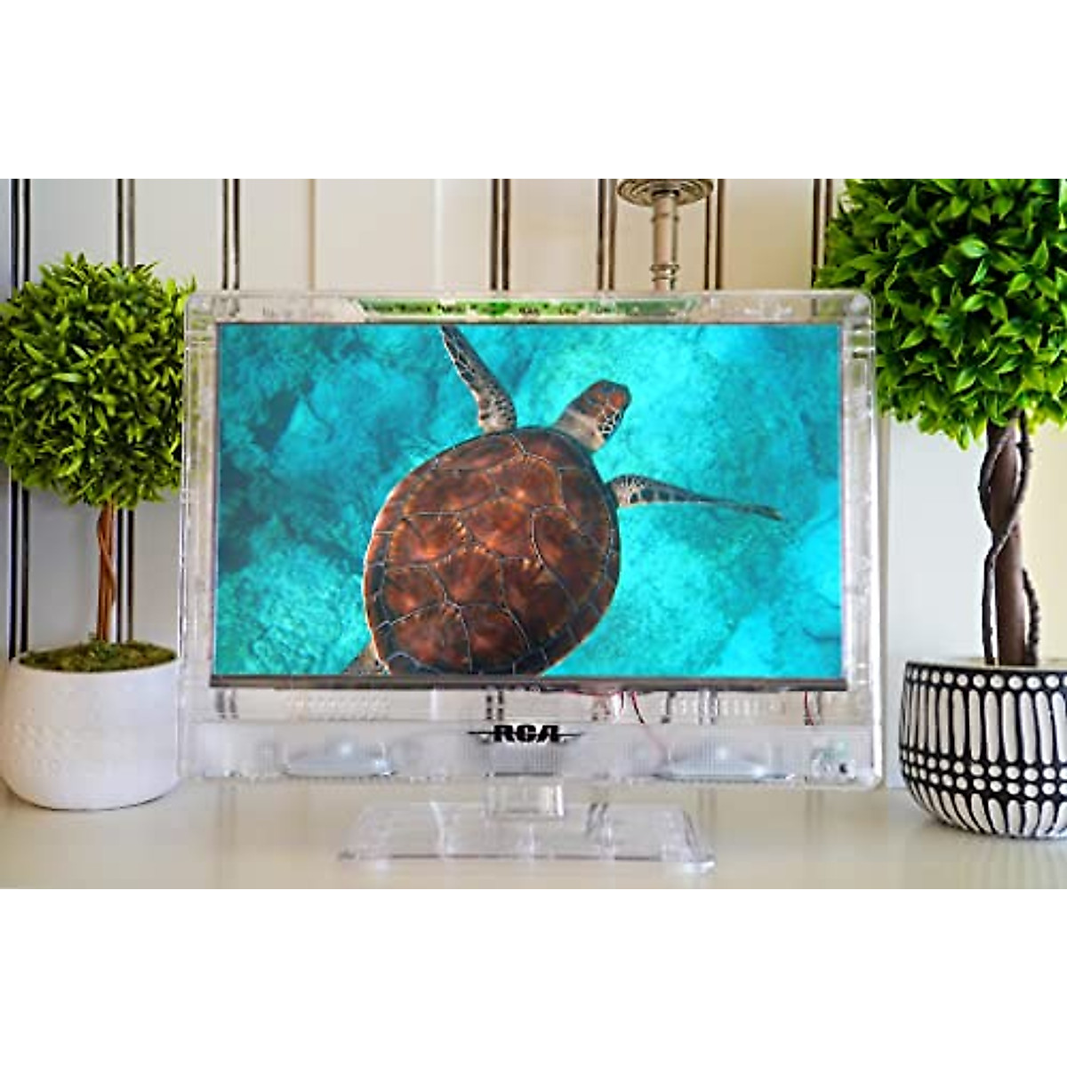 RCA 15” Clearview HDTV | J15SE820 Transparent LED HD Television, High Resolution Wide Screen Monitor w/HDMI, VGA, Including Full Function Remote.