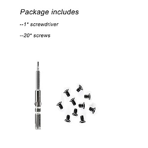 20 Screws and 1 Screwdriver for RFID Minimalist Aluminum Metal Slim Wallet