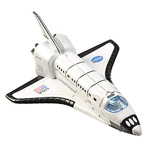 Playmaker Toys NASA USA Space Shuttle Die Cast 6" 1:400 Scale w/Light & Sound and Pullback Action