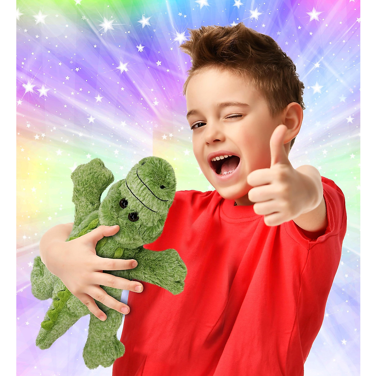 DolliBu Alligator Plush - Super Soft Stuffed Animal Alligator Toy, Cute Wild Life Green Plush Alligator, Adorable Huggers Plush Alligator Stuffed Toy for Baby, Kids, and Adults - 11.5 Inches