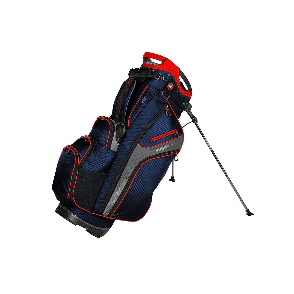 Bag Boy Chiller Hybrid Golf Stand Bag, 14 Way Top with Full Length Individual Dividers, Dedicated Putter Well, Removable Cooler, 10 Pockets
