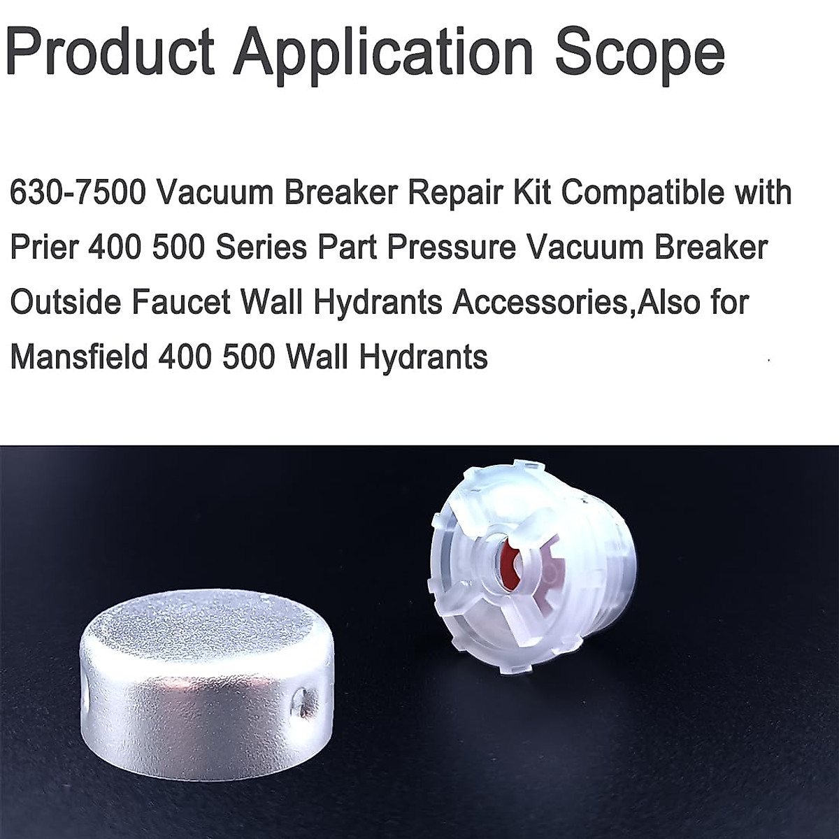 630-7500 Vacuum Breaker Repair Kit Compatible with Prier 400 500 Series Part Pressure Vacuum Breaker Outside Faucet Wall Hydrants Accessories,Also for Mansfield 400 500 Wall Hydrants (Gray-2Pack)