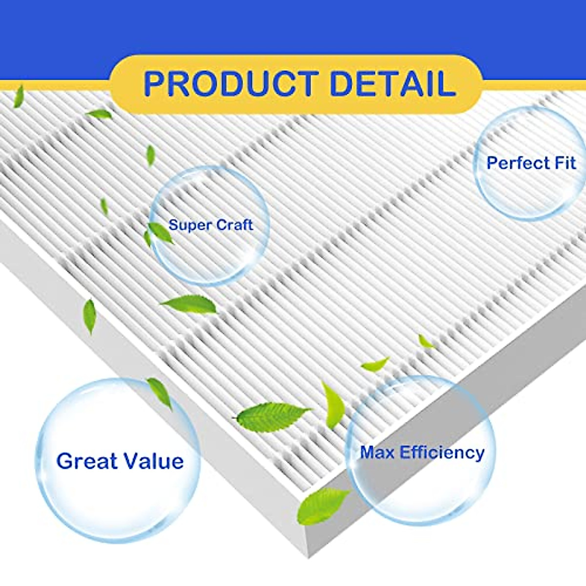 115115 True HEPA Replacement Filters A Compatible with Winix PlasmaWave 5300, 6300, 5300-2, C909, 6300-2, C535, P300,9000, 5000, 5000B Air Purifiers, Size 21 True HEPA Filter Only 3 Pack