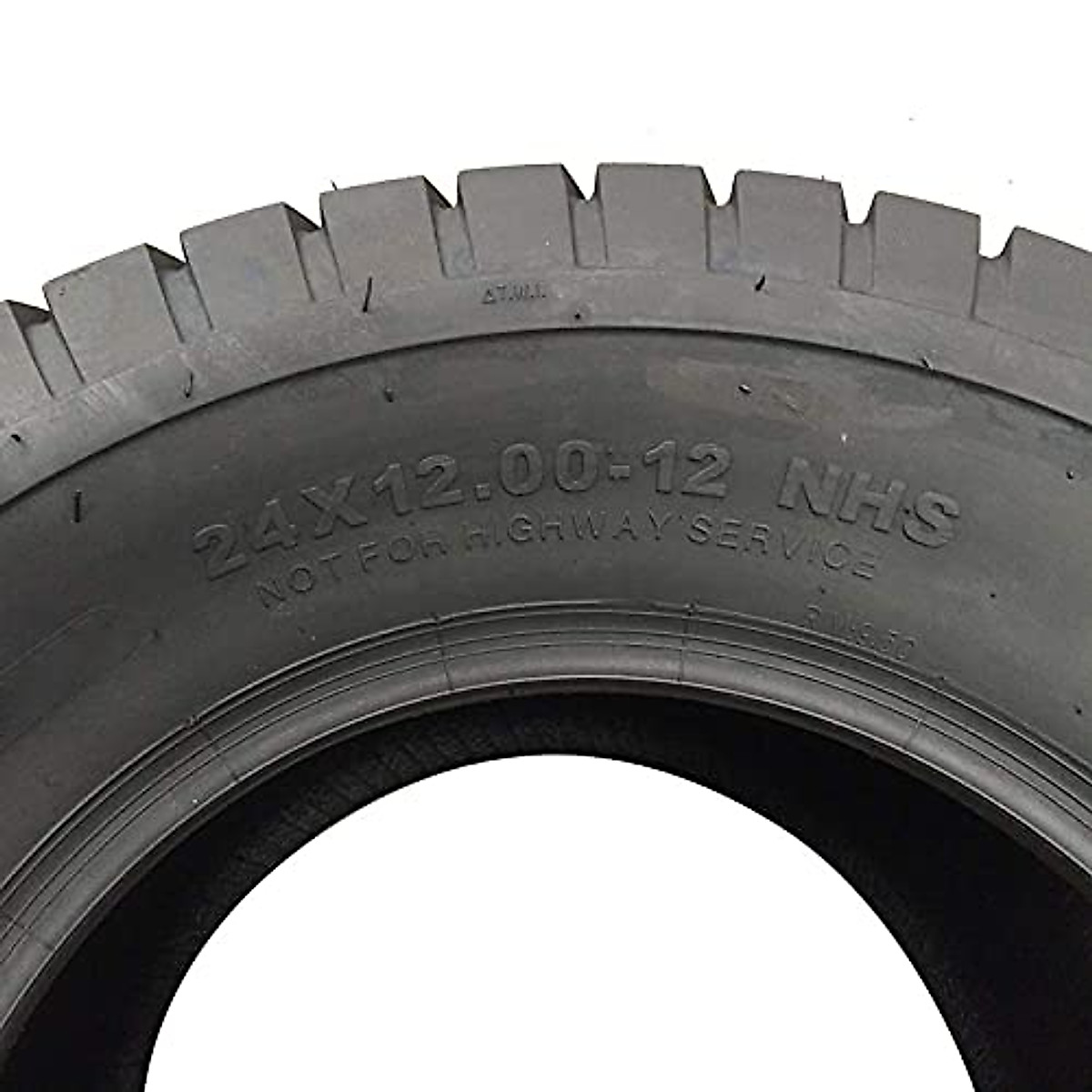 MOTOOS Set of 2 24x12.00-12 Lawn Mower Tractor Turf Tires 24x12x12 6PR for Lawn Garden Mower Tubeless Tires