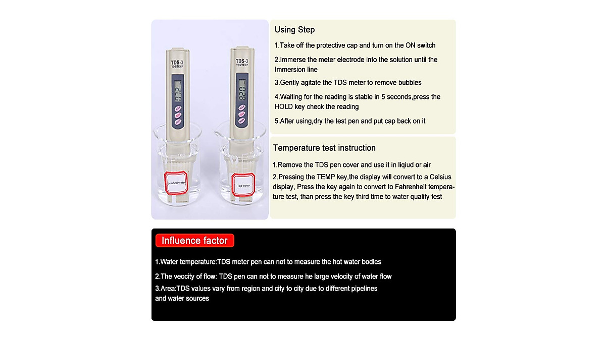 Accurate 3-in-1 Water Quality Tester for Safe Drinking