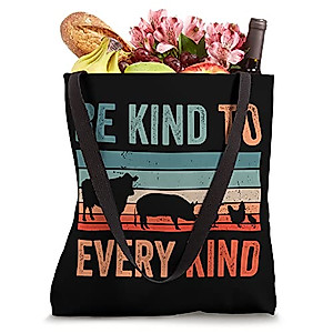 Be Kind To Every Kind Vegan Veggies Funny Vegetarian Tote Bag