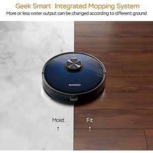 Geek Smart Robot Vacuum Cleaner and Mop L7, LDS Navigation, Wi-Fi Connected APP, Selective Room Cleaning, MAX 2700 PA Suction, Blue Ideal for Pets and Larger Home