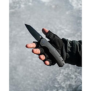 Holtzman's Gorilla Survival Folding Knife D2 Steel Blade G10 Tactical Handle Pocket Folding Knife EDC Giftset for Men (Grey and Red)