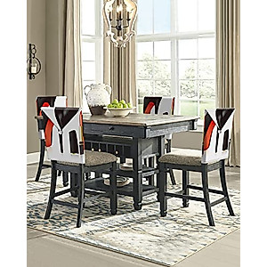 Dining Room Chair Back Covers, Black High Heels and Lipstick Chair Covers Kitchen Chair Slipcovers Protective Covers for Holiday Party Festival Decoration, Set of 6