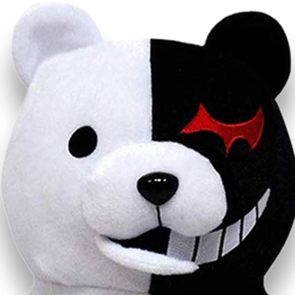 TIMSOPHIA Black White Bear Kids Monokuma Bear Plush Doll for Boys Girls Birthday Child Pillow Toy Home Decor Adornment(25cm)