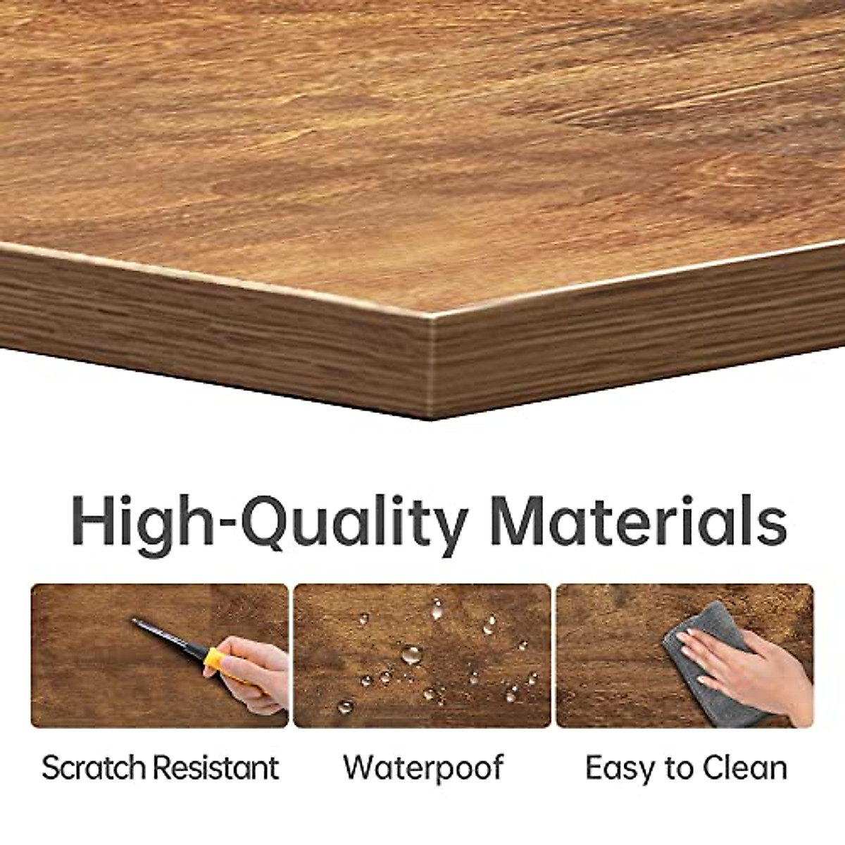 JOISCOPE Home Office Computer Desk,Small Study Writing Desk with Wooden Storage Shelf,2-Tier Industrial Morden Laptop Table with Splice Board,40 inches(Vintage Oak Finish)