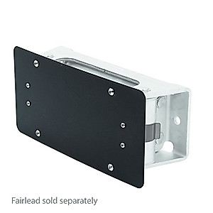 Smittybilt 4432 License Plate Mount Bracket for Roller Fairlead , Black