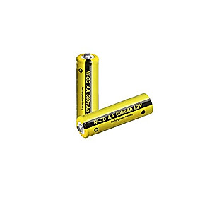 AA Rechargeable Battery10 Pack, NICD AA 600mAh 1.2V Solar Batteries Nickel Cadmium Battery for Garden Landscaping Solar Lights (Button Top)